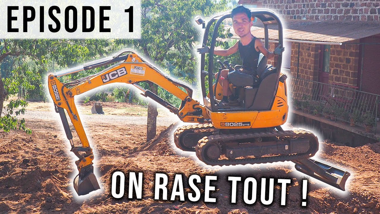 Terrassement du JARDIN à la Mini-Pelle : un RÉGAL ! (Épisode 1) - YouTube