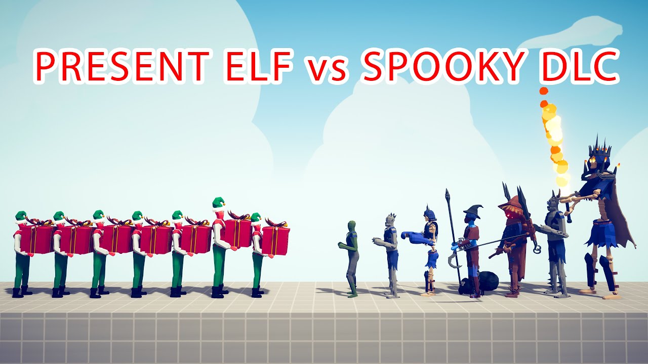 PRESENT ELF Team vs SPOOKY DLC Team - Totally Accurate Battle Simulator ...