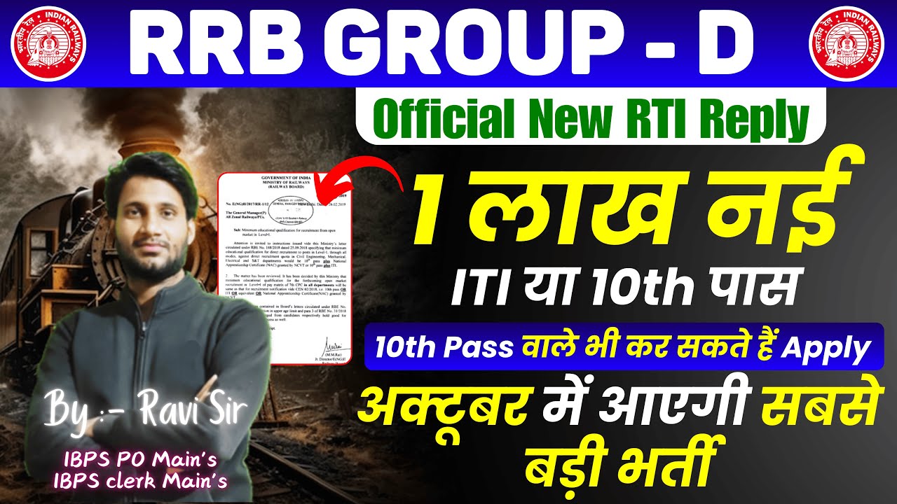 Railway Group D New Vacancy 2024 | RRB Group D Recruitment 2024 Apply ...