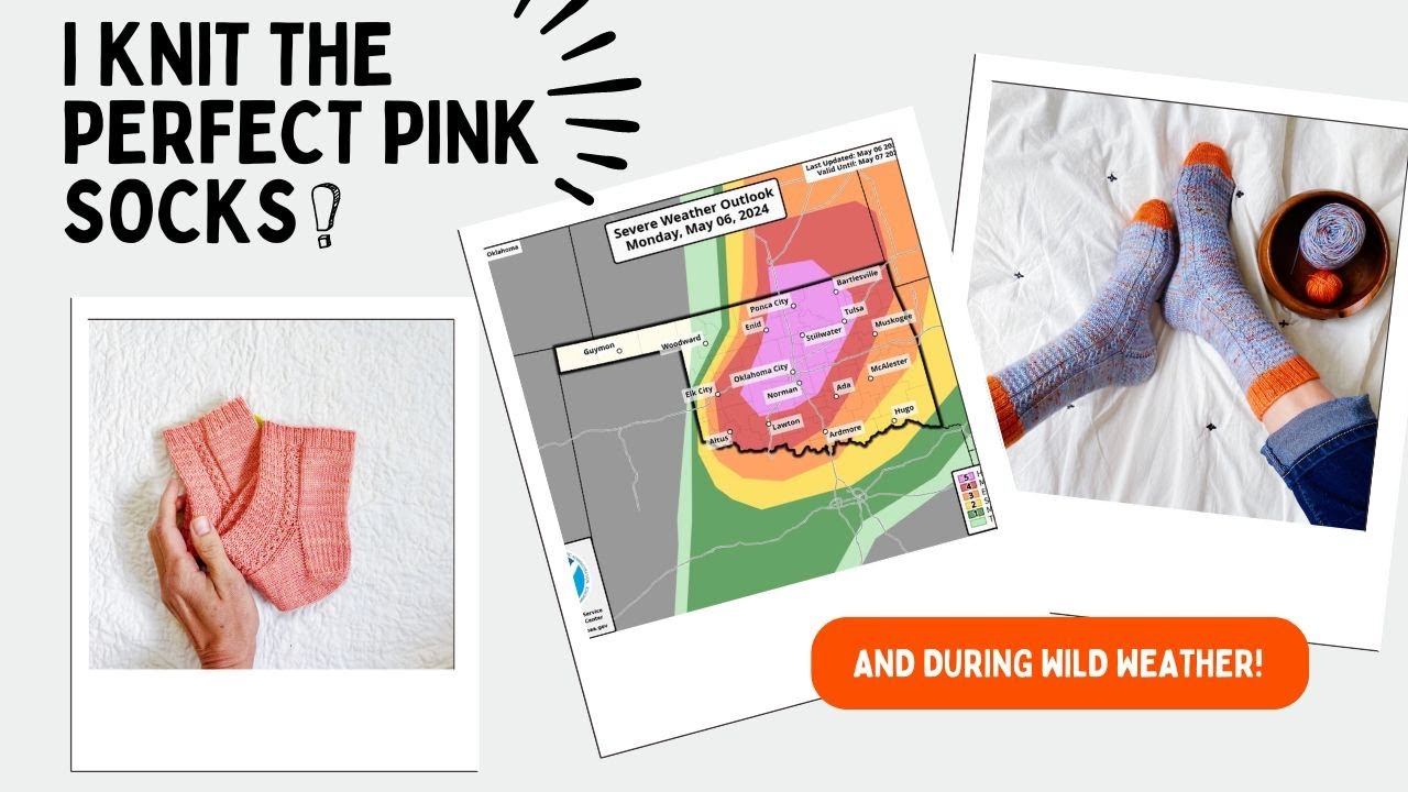 I Knit the Most Perfect PINK Socks! - YouTube