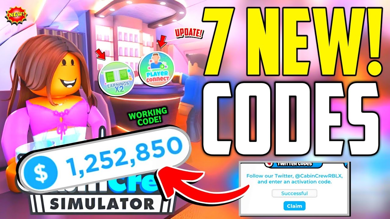 ⚠️MAJOR UPD!💥[CODE]⚠️ CABIN CREW SIMULATOR ROBLOX CODES 2025 - CABIN CREW SIMULATOR CODES - YouTube