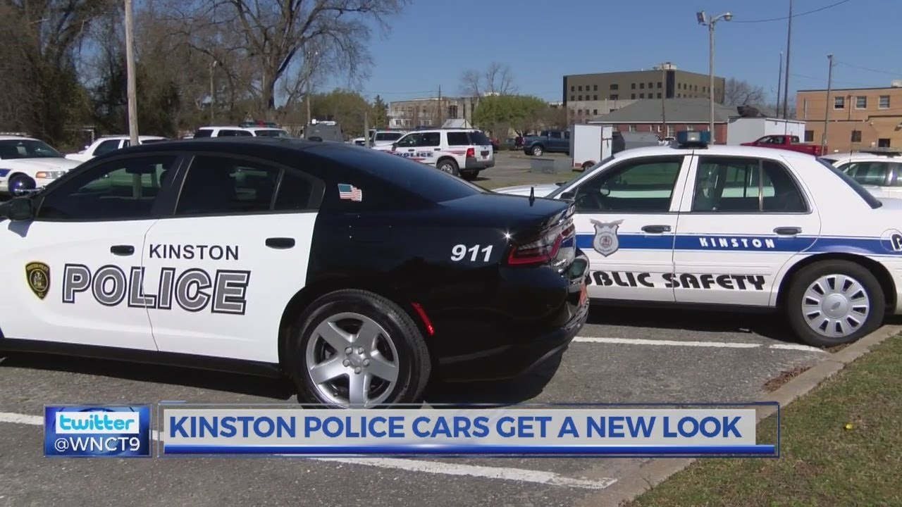 Kinston police rebrand department with new cop cars - YouTube