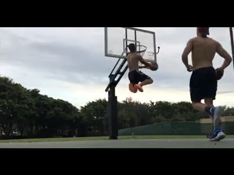 Outdoor Dunking on Low Rim - YouTube