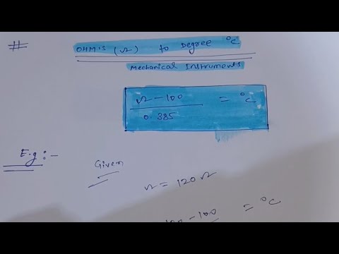 #OHMS to Degree Celsius Conversation and Degree Celsius to Ohms ...