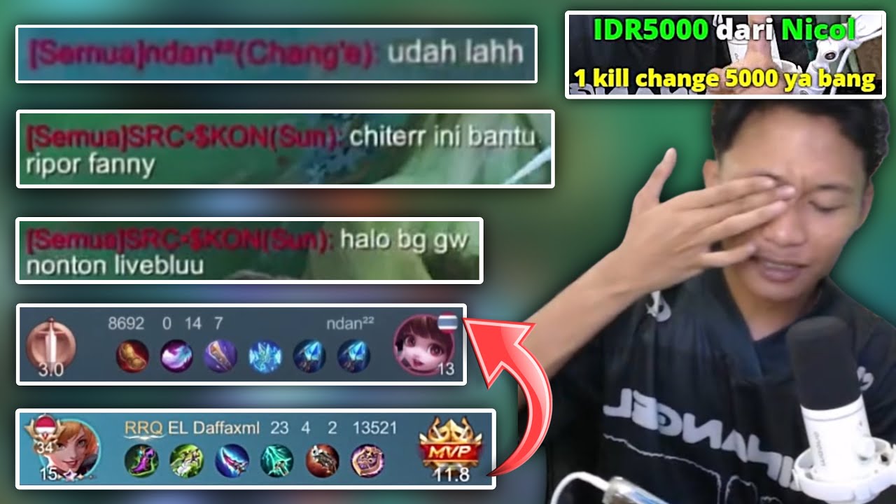 DI DONET 1 KILL CHANGE 5.000!! FANNY MODE CARI CUAN!! - YouTube