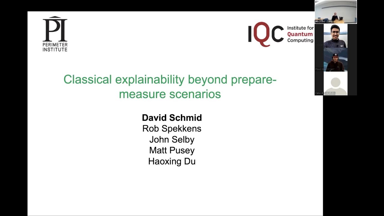 Classical explainability beyond prepare-measure scenarios - David ...