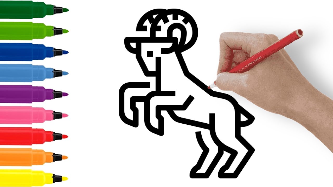 How to draw RAM | Turli raqamlar, raqamlar, rasmlar, hayvonlarni ...