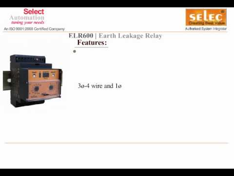 EARTH LEAKAGE RELAY ELECTRICAL ELR 600 SELEC - YouTube