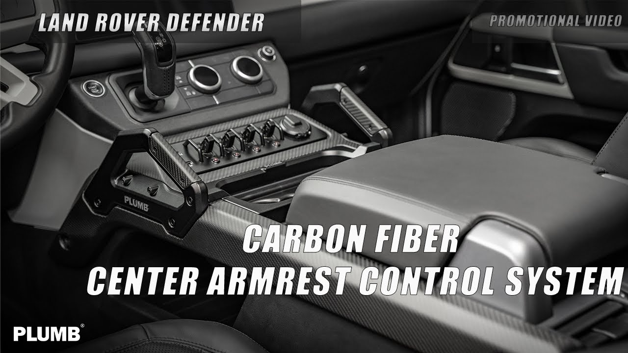 PLUMB Land Rover Defender Central armrest control system - YouTube