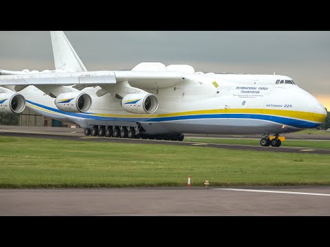 Antonov AN-225 Mriya arrival and departure at Brize Norton