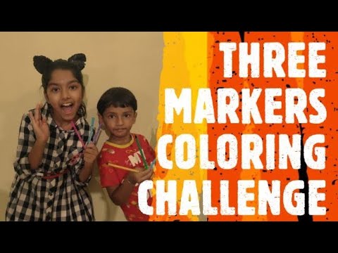 THREE MARKERS COLOURING CHALLENGE!!!! - YouTube