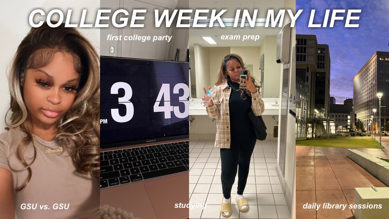 vlog: a college week in my life | GSU vs. GSU, first college party ...