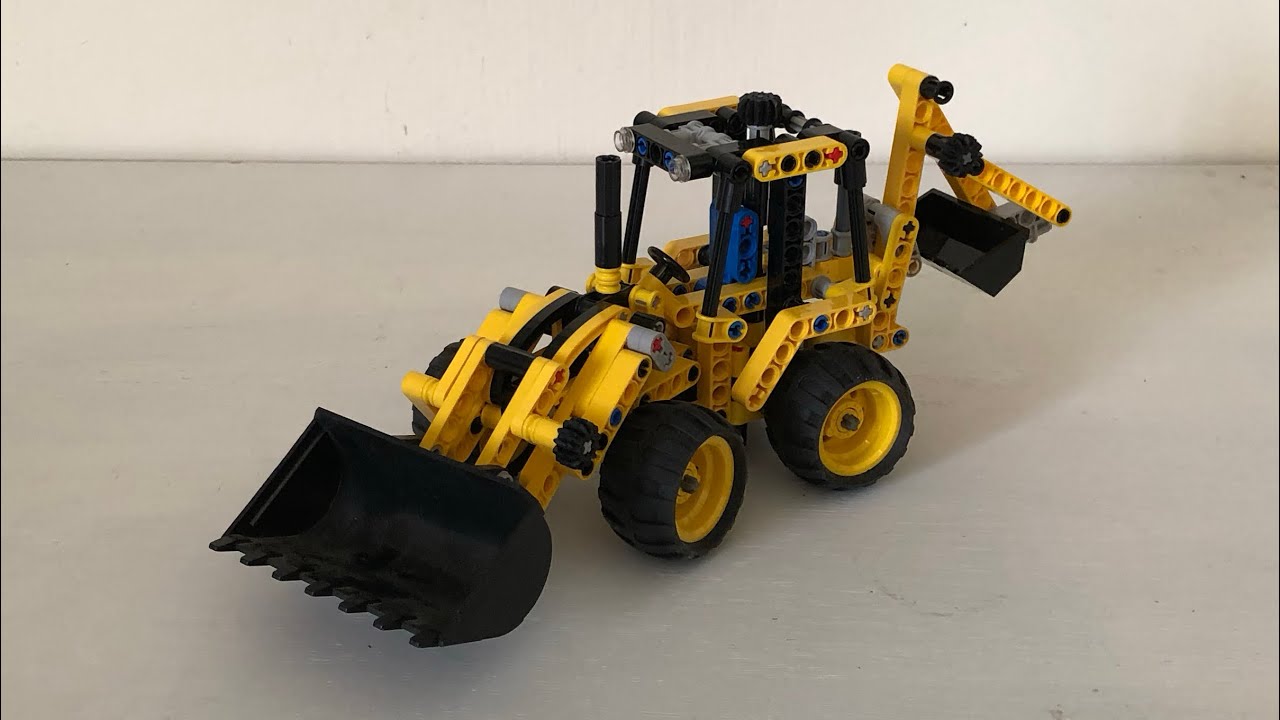 Lego Technic 42004 Mini Backhoe Loader Speed-Build - YouTube