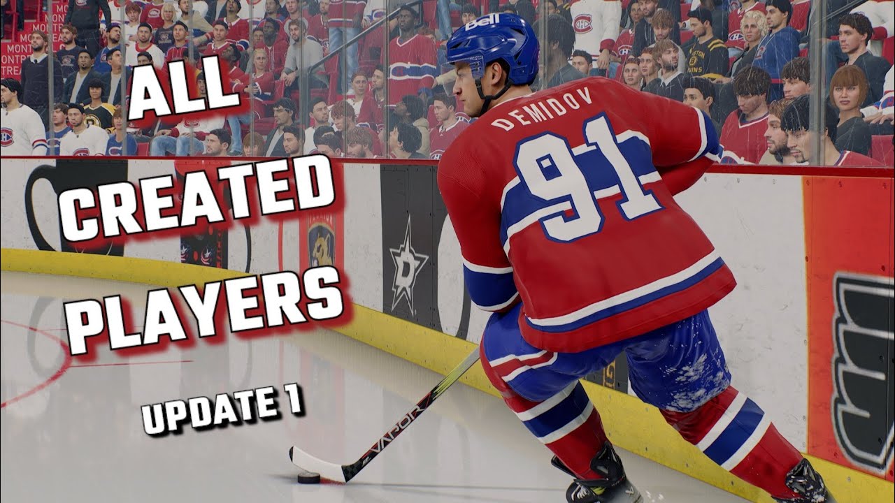 NHL 25 - Created Players List (Update 1) - YouTube