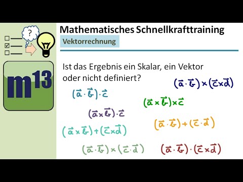 Rechenoperationen mit Vektoren - ist das Ergebnis ein Skalar, ein Vektor oder nicht definiert? | MST