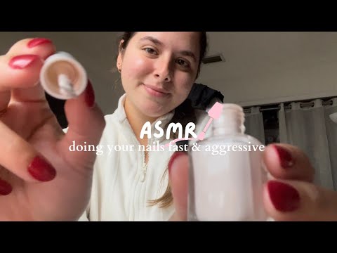 ASMR | fast & aggressive manicure 💅🏻 - YouTube