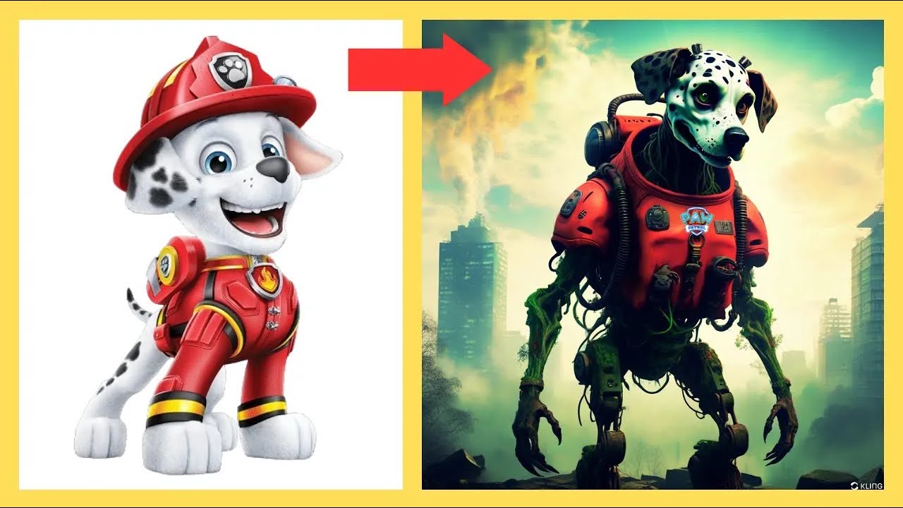 PAW PATROL as GIANT ZOMBIES | All Characters- ANIMATION TRANSFORM - YouTube