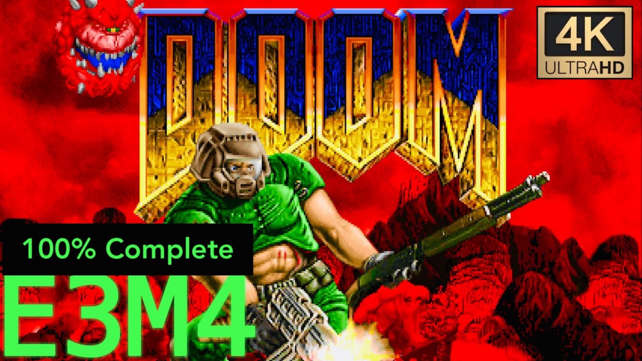 DOOM 4K 리마스터 100% 공략 - E3M4: House of Pain / DOOM 4K ReMastered 100% Complete - E3M4: House of ...