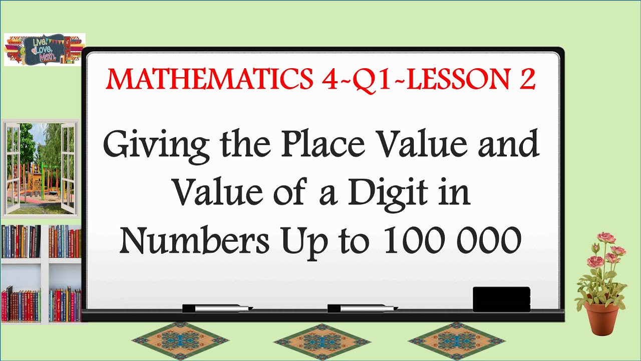 MATH 4 Q1-LESSON 2-GIVING THE PLACE VALUE AND VALUE - YouTube