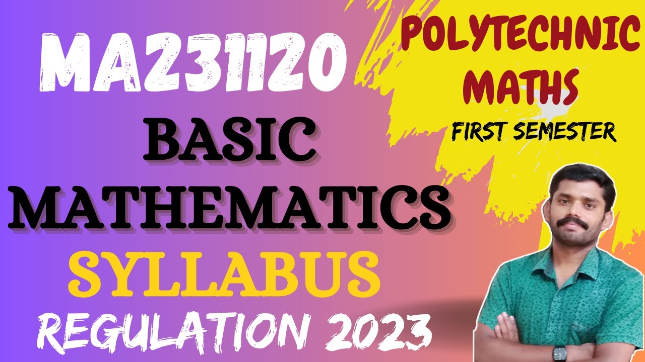 Basic Mathematics Syllabus | MA231120 | Diploma | Polytechnic First ...