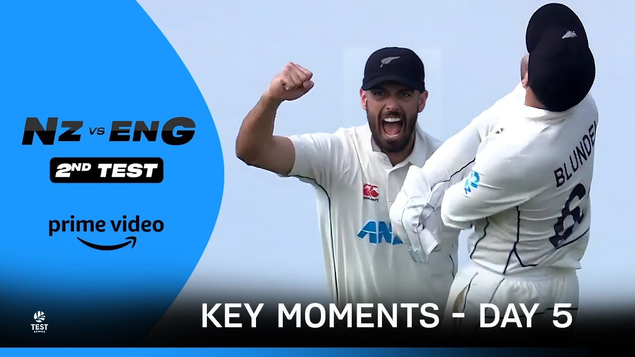 NZ vs Eng | 2nd Test - Day 5 🏏 | Key Moments | Prime Video India - YouTube