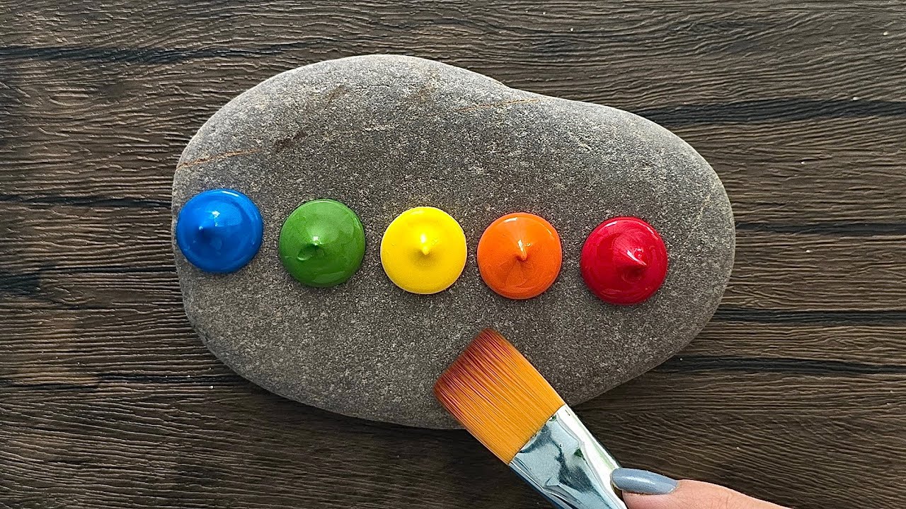 Easy & Beautiful Stone Painting Tutorial | Acrylic Painting for ...