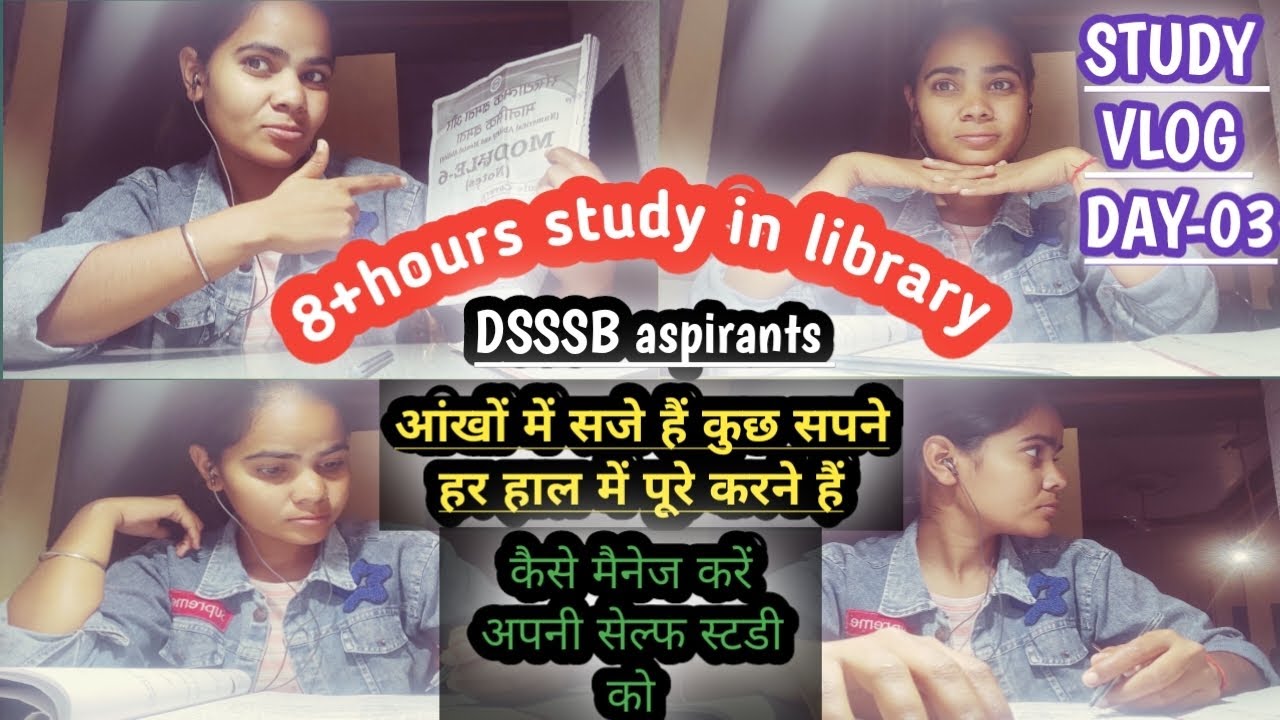 Day-03 DSSSB aspirants|| study routine in library|| 30 days study ...