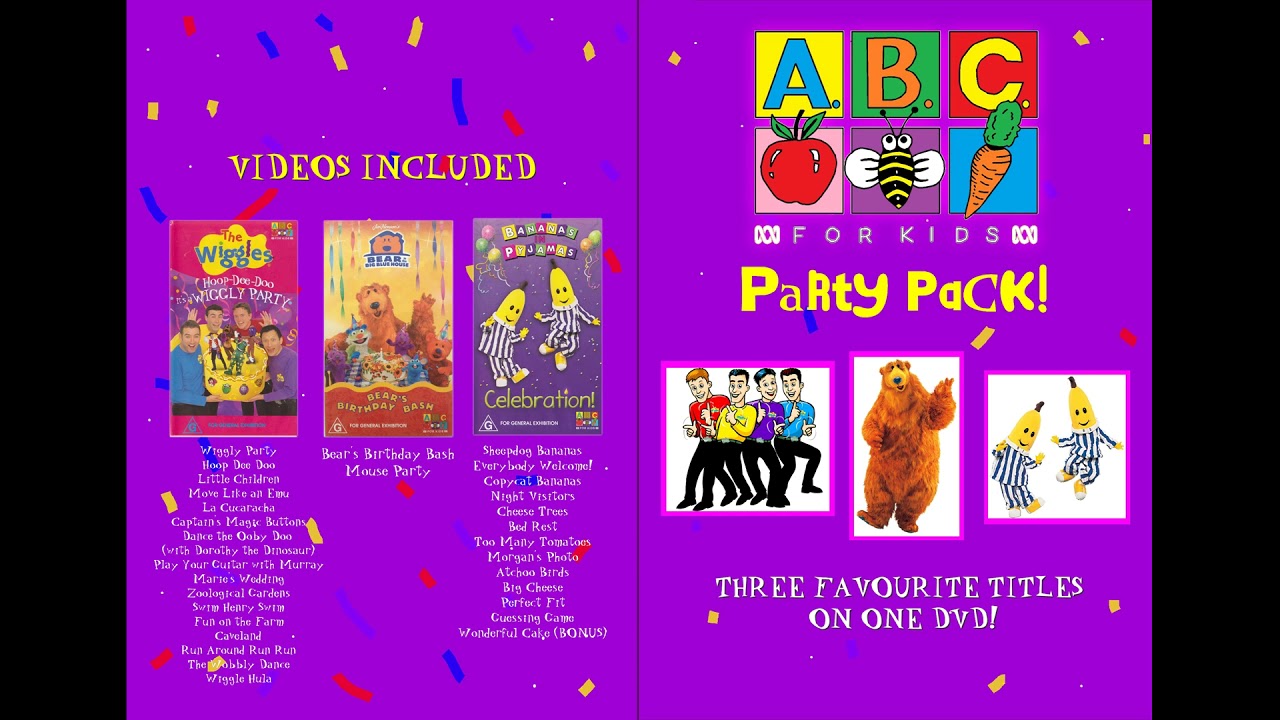 ABC for Kids Party Pack 2018 re-release DVD Covers - YouTube