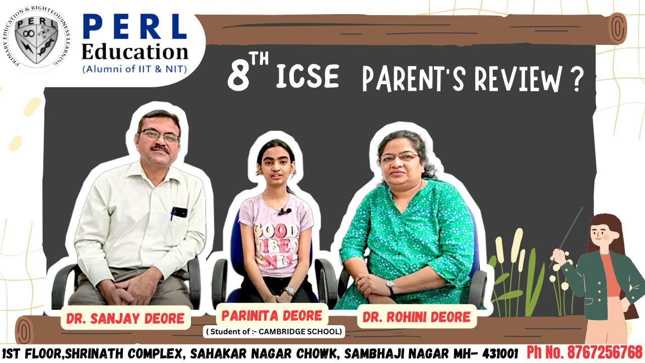 Parent's Review | 8th ICSE | Perl Education - YouTube