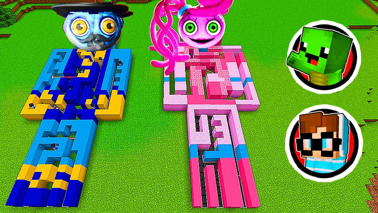 DADDY LONG LEGS LABYRINTH vs. MOMMY LONG LEGS LABYRINTH in Minecraft ...