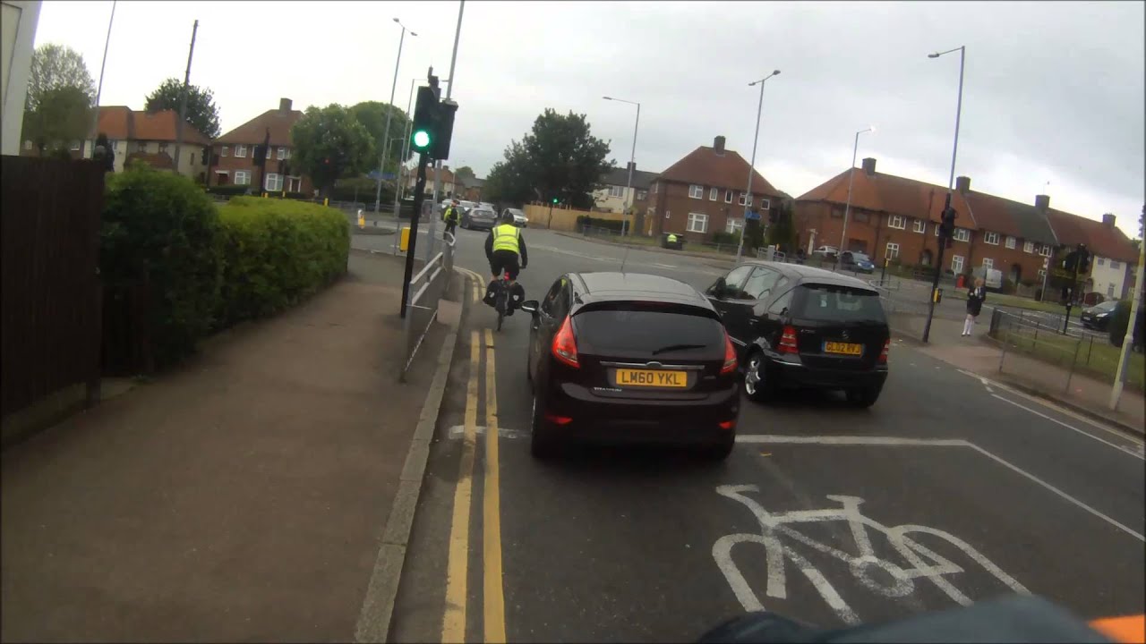 cycle near miss! - YouTube