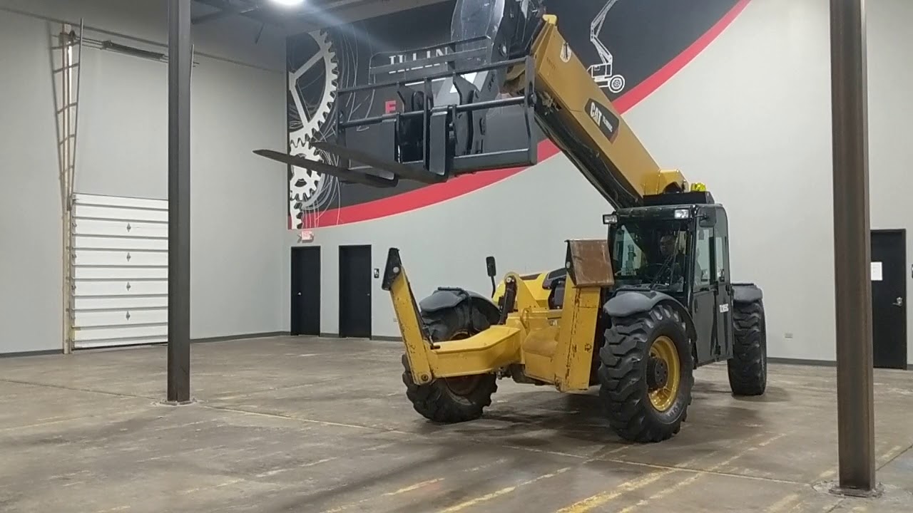 2014 Caterpillar TL1055C Telehandler stk 6102 - YouTube