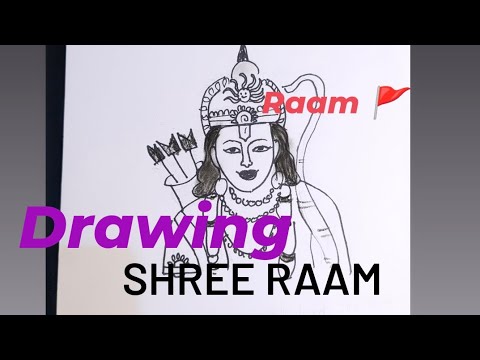 Shree Raam 🚩 drawing tutorial || lord shree ram drawing step by step ...