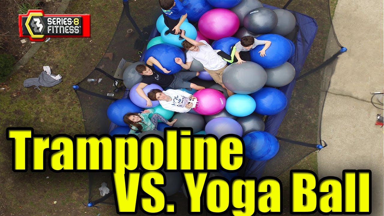 TRAMPOLINE FILLED WITH YOGA BALLS! (COMPLETELY FILLED) - YouTube
