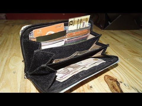 how to make multi pocket leather pouch - YouTube