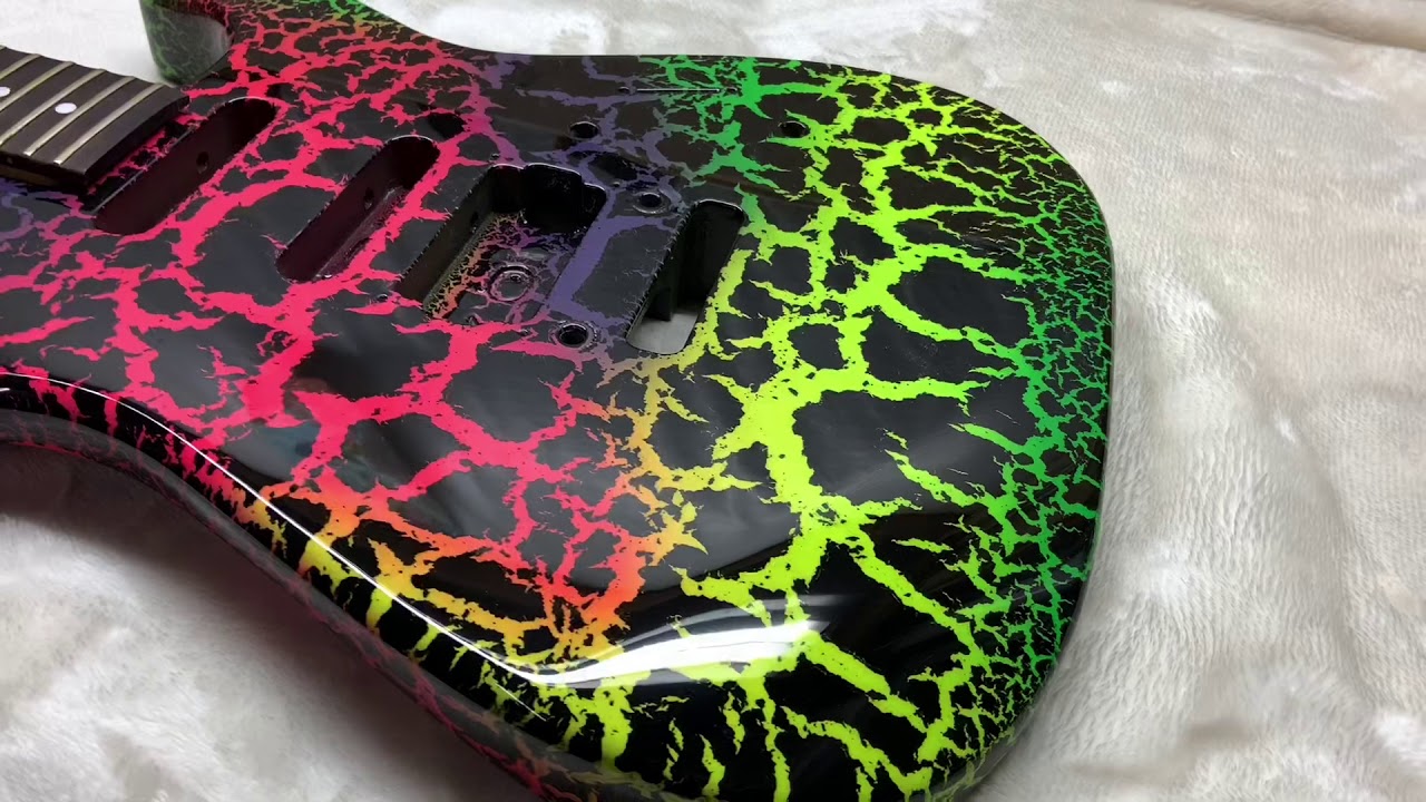 Charvel Model 4 Guitar - Custom Crackle Paint job by Sims Guitars - YouTube