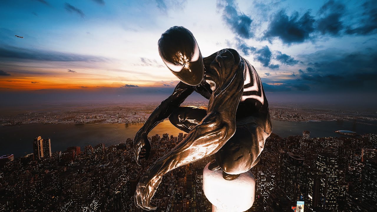 Realistic High Speed Pro 0 ASSIST Web Swinging Black Symbiote Freeroam ...