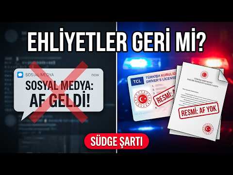 2026 Ehliyet Affı Çıktı mı? Alkolden Kaptıranlara Af Var mı?SÜDGE Gerçeği