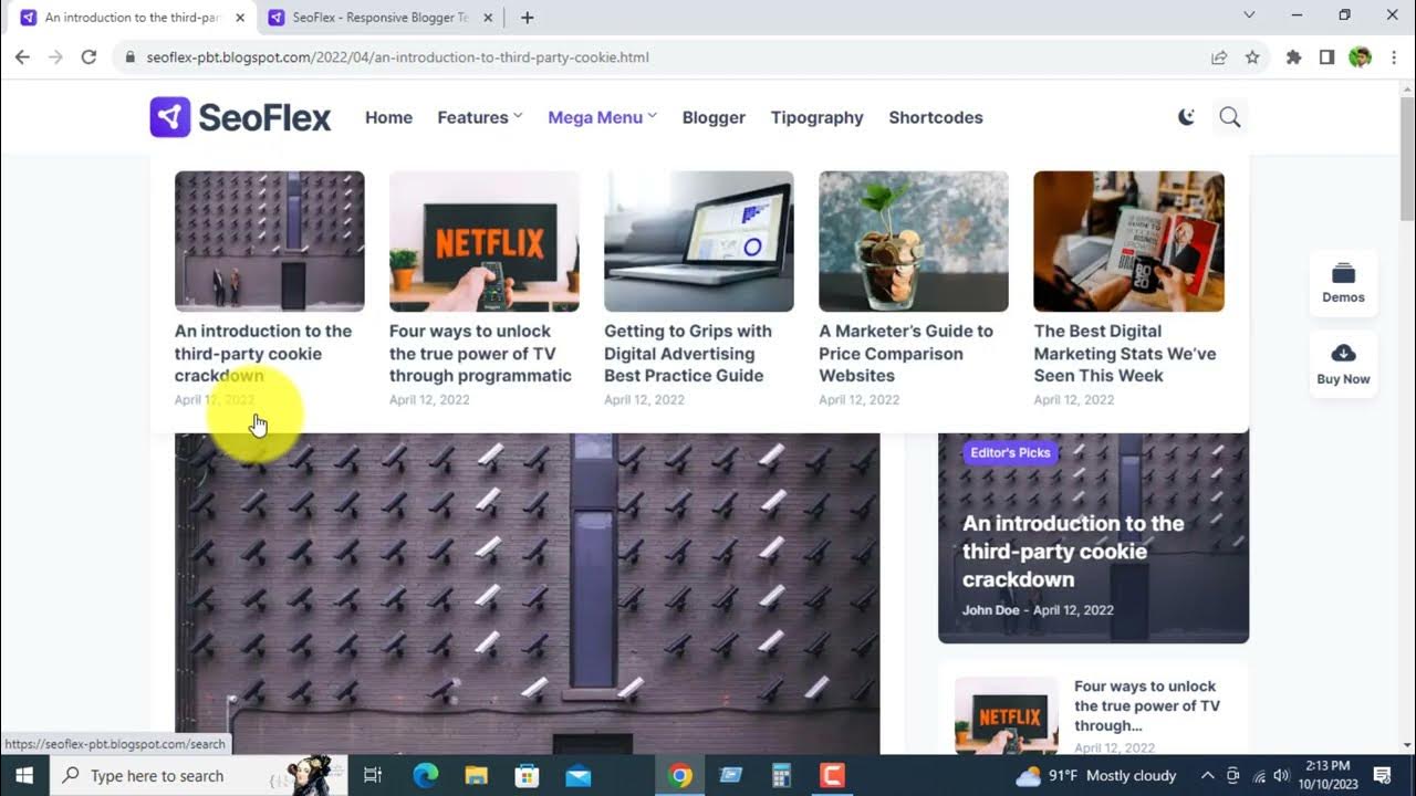 SeoFlex Best Responsive seo optimize Blogger Templete for blogs | Masudur studio - YouTube