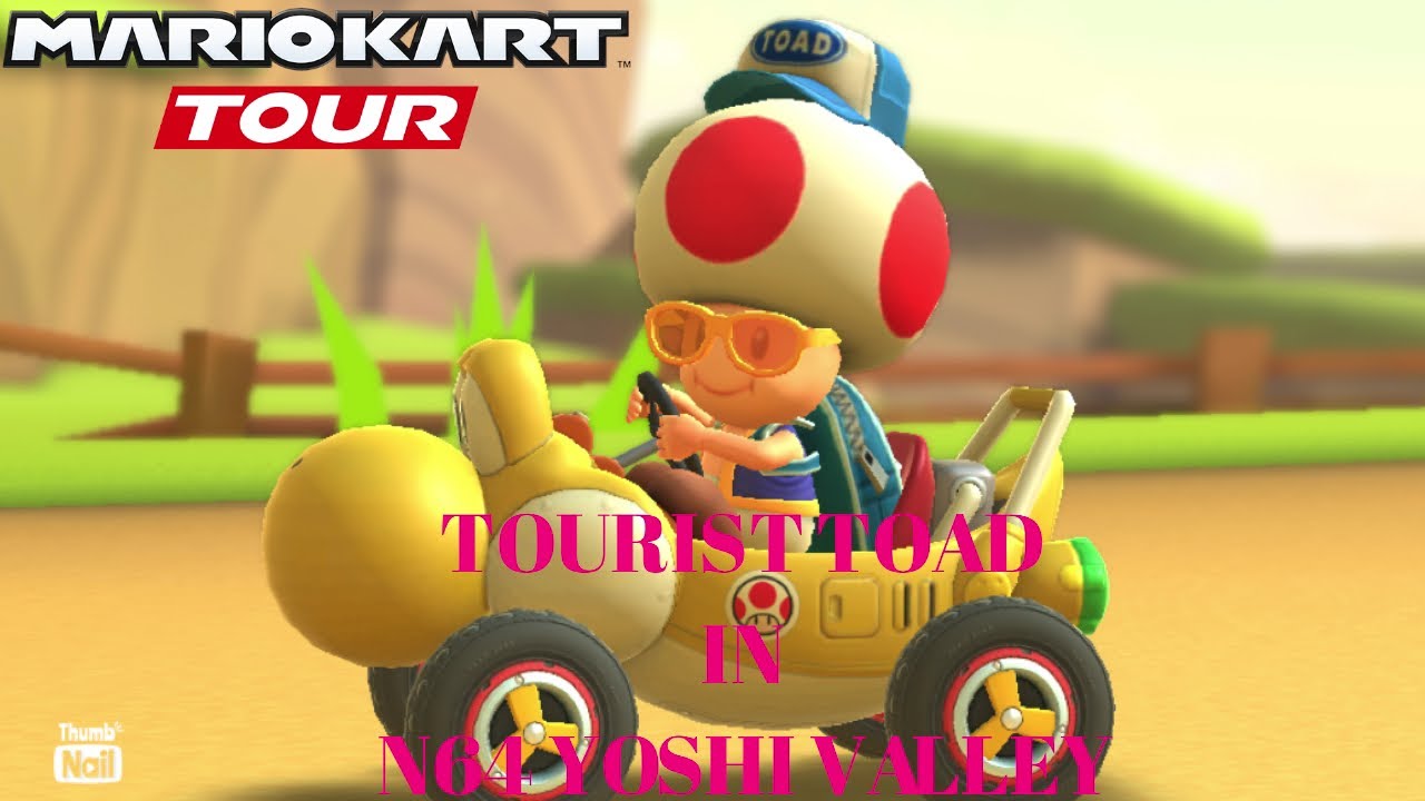 Mario Kart Tour - Tourist Toad in N64 Yoshi Valley - YouTube