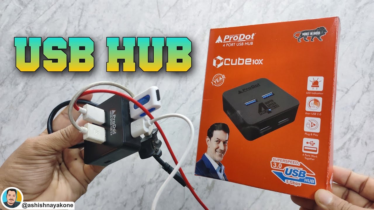 4 PORT USB HUB Cube10X by ProDot - YouTube