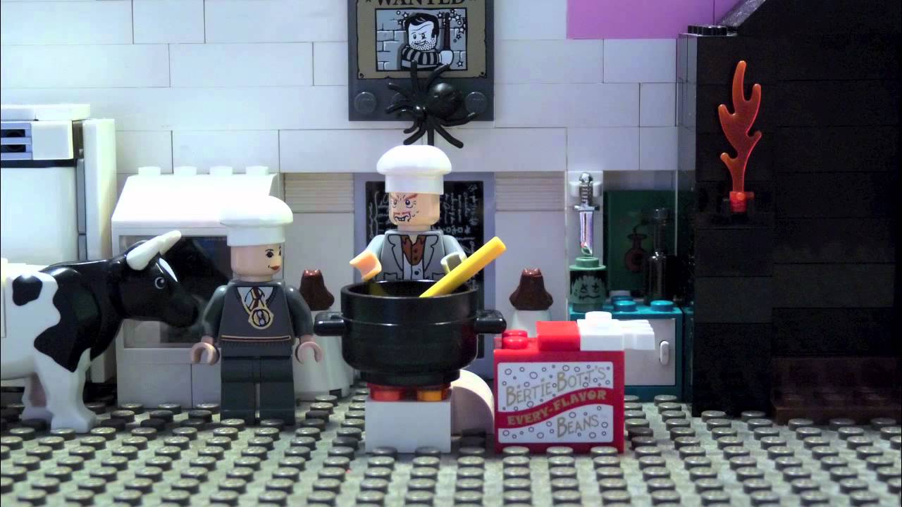 LEGO HARRY POTTER-COOKING WITH WORMTAIL-EVIL CAKE - YouTube