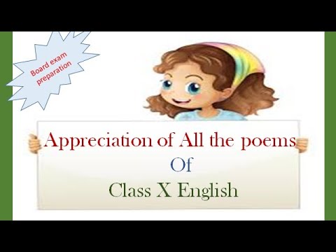 SSC English Class 10 | Appreciation Of all Poems - YouTube