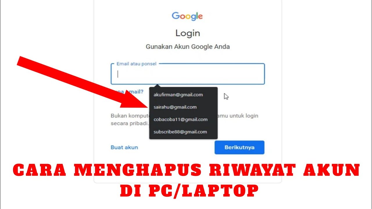CARA MENGHAPUS AKUN G-MAIL YG MELAKAT DI PC/LAPTOP - YouTube