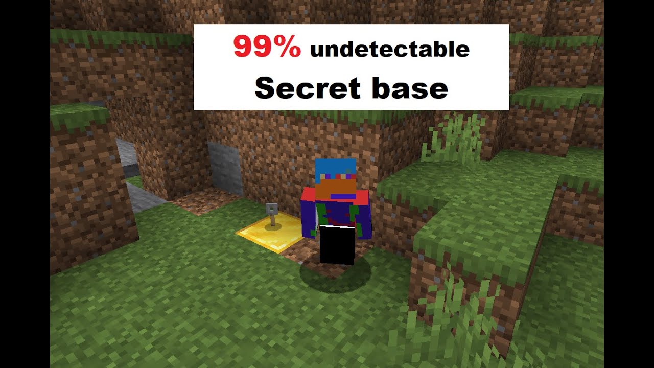 99% undetectable!! Secret base with red stone minecraft - YouTube