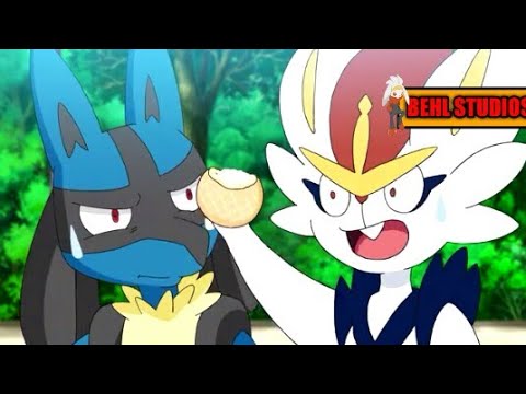 Pokemon Journeys Cinderace Drops His Ice Cream Onto Lucario's Face ...