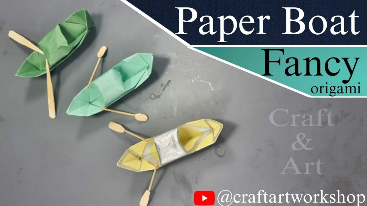 Origami fancy boat - how to make boat with paper for children - YouTube