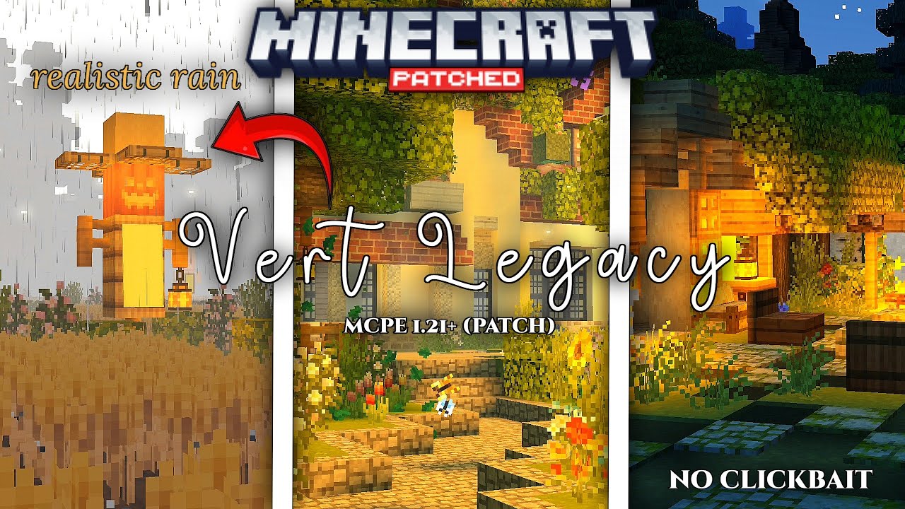 VERT LEGACY SHADER || MCPE 1.21+ (PATCH ONLY) | RINGAN & AESTHETIC ...