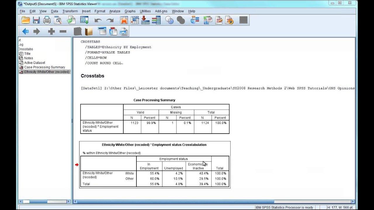 SPSS Tutorial 7 - Using Percentages in Cross-tabulations - YouTube