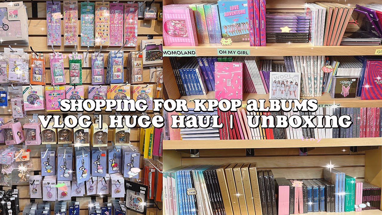 SHOPPING FOR KPOP ALBUMS | HUGE HAUL + UNBOXING + CONCERT MERCH ☆ - YouTube
